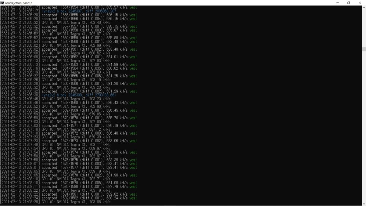 jetson nano CPU&GPU マイニング – シンギュラリティを乗り越えろ！